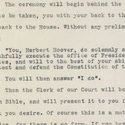 Letter from Chief Justice William Howard Taft to President Herbert ...