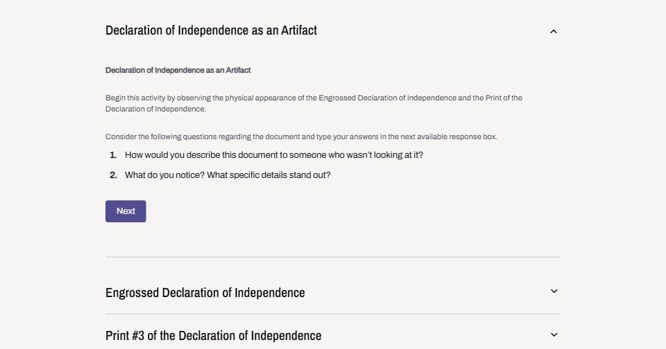 Declaration of Independence Close Reading - DocsTeach