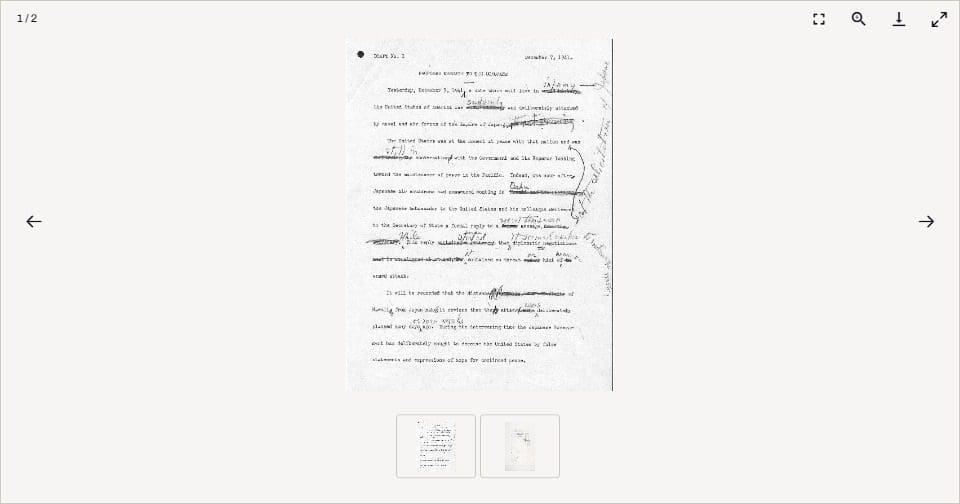Two Versions of FDR’s Infamy Speech - DocsTeach